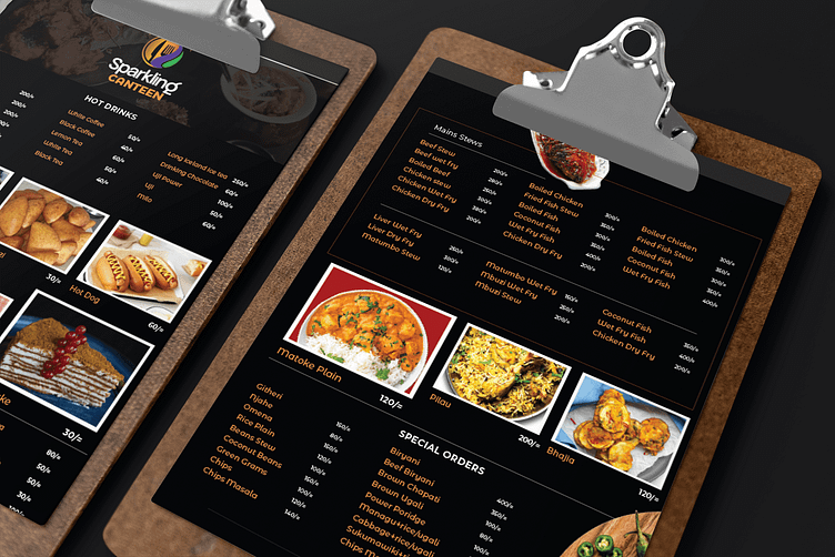 Sparkling Canteen Restaurant menu design. by steve serria on Dribbble