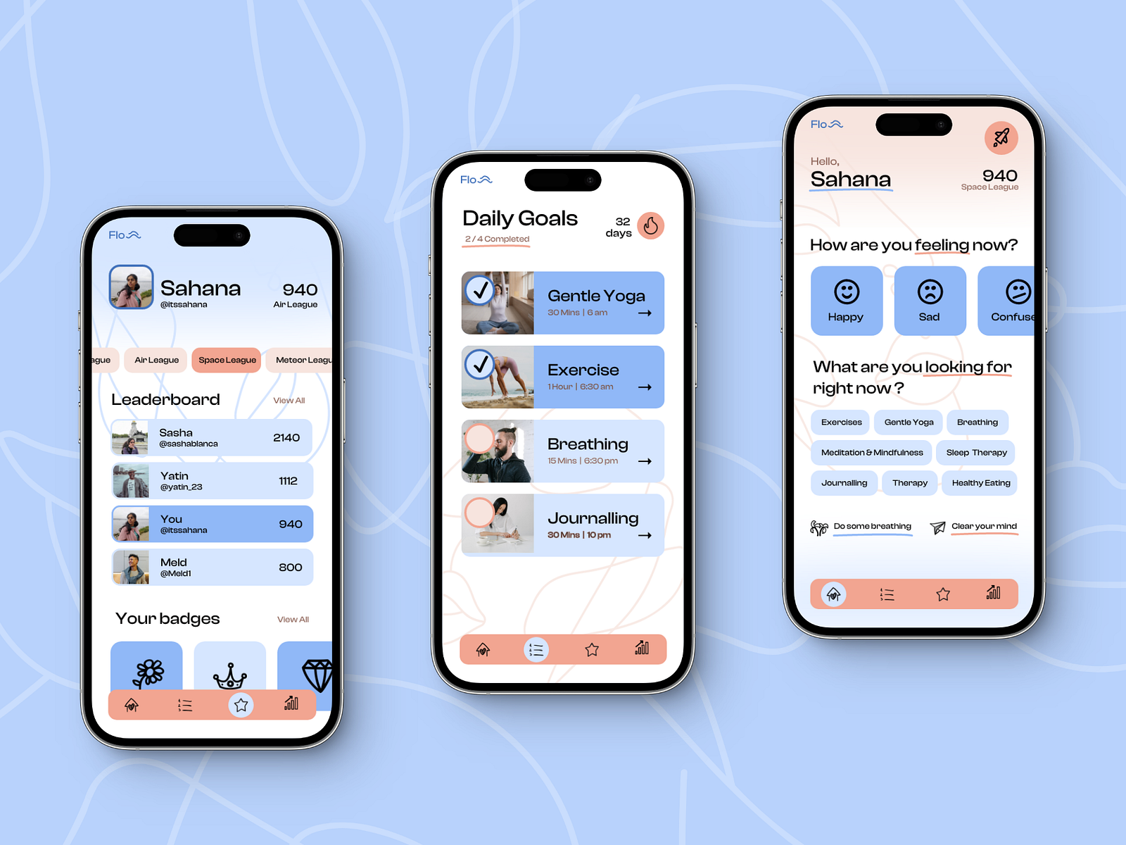 Wellness App UI by Sahana on Dribbble