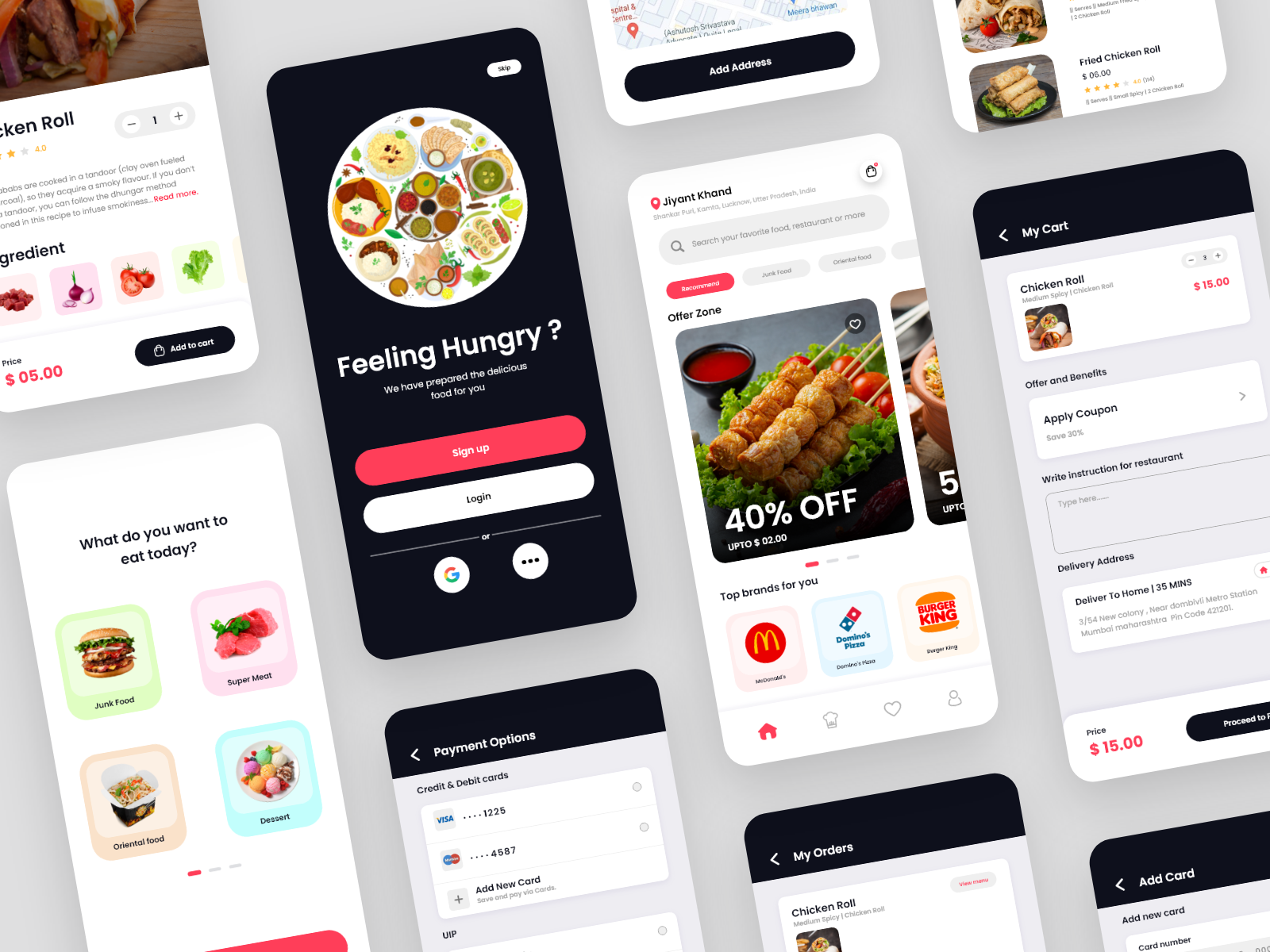 Food Delivery App Design by Akshay sharma on Dribbble