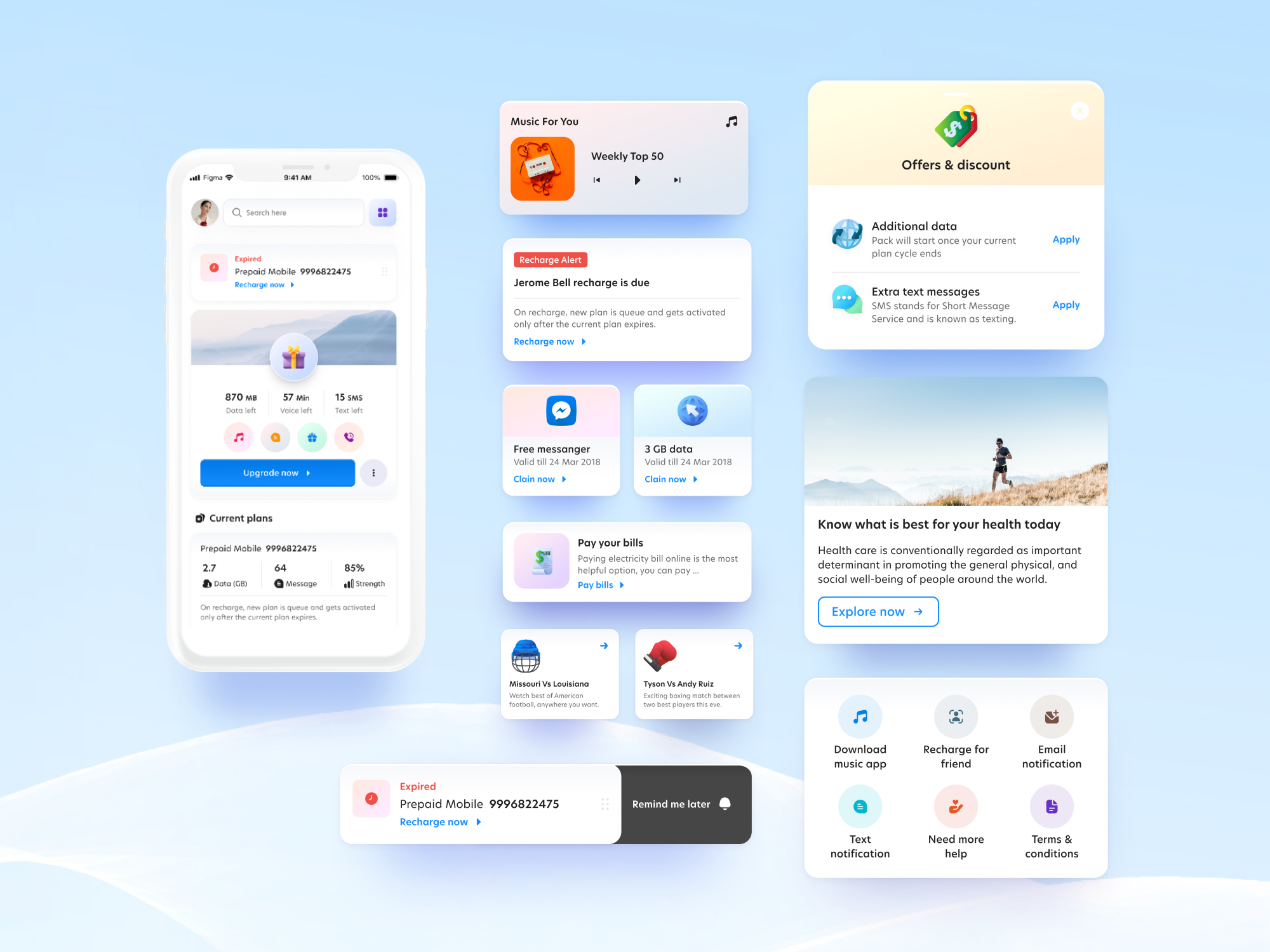 Telecommunication Mobile App by Ankit Singh on Dribbble