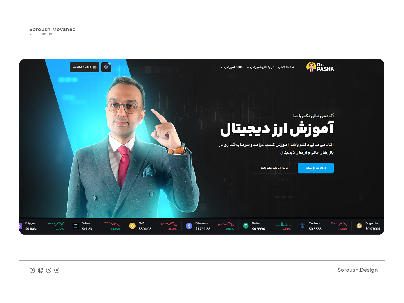 Header Website Design by soroush.uiux on Dribbble