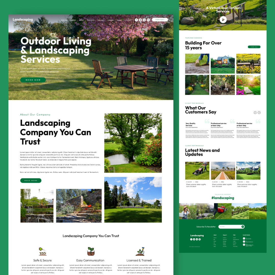 Landscaping Landing Page by Rizwan Haider on Dribbble