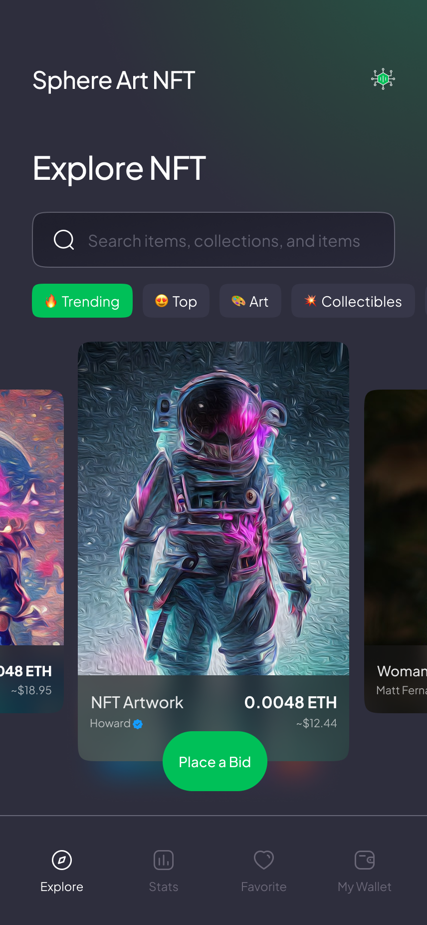 Sphere Art NFT Mobile App UI Design 😍😍 by Tushon Chokroborty Turjo on ...