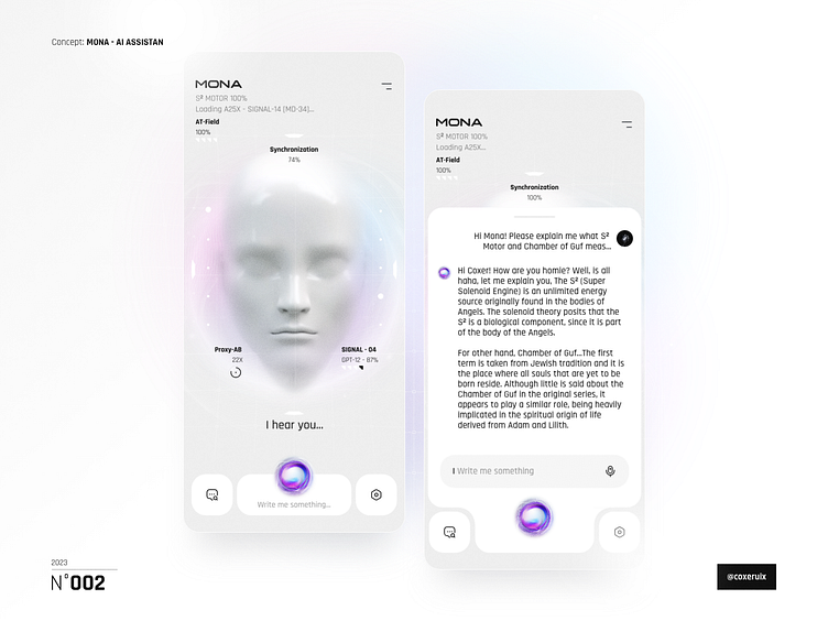 MONA - AI Assistant by Bruno Aller for Duxica on Dribbble