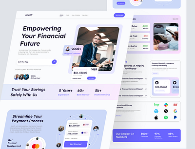 Finance data management website landing page by Nizam on Dribbble