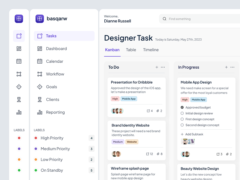 Task Manager App by Orix Creative on Dribbble