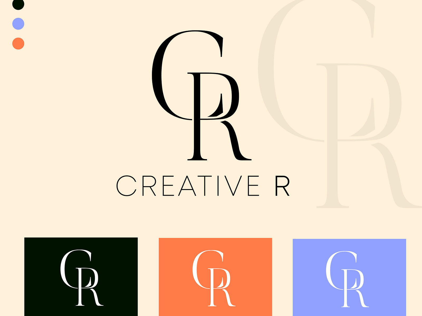 Letter CR Monogram Logo Design by Zuraij GFX on Dribbble