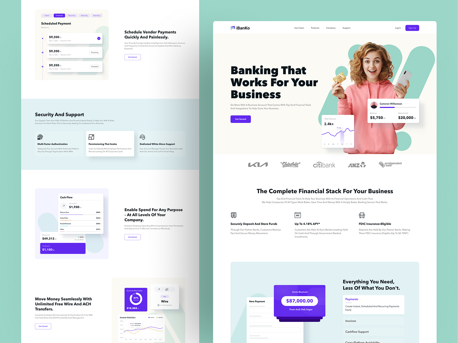 Financial Services Website by Anik Deb on Dribbble