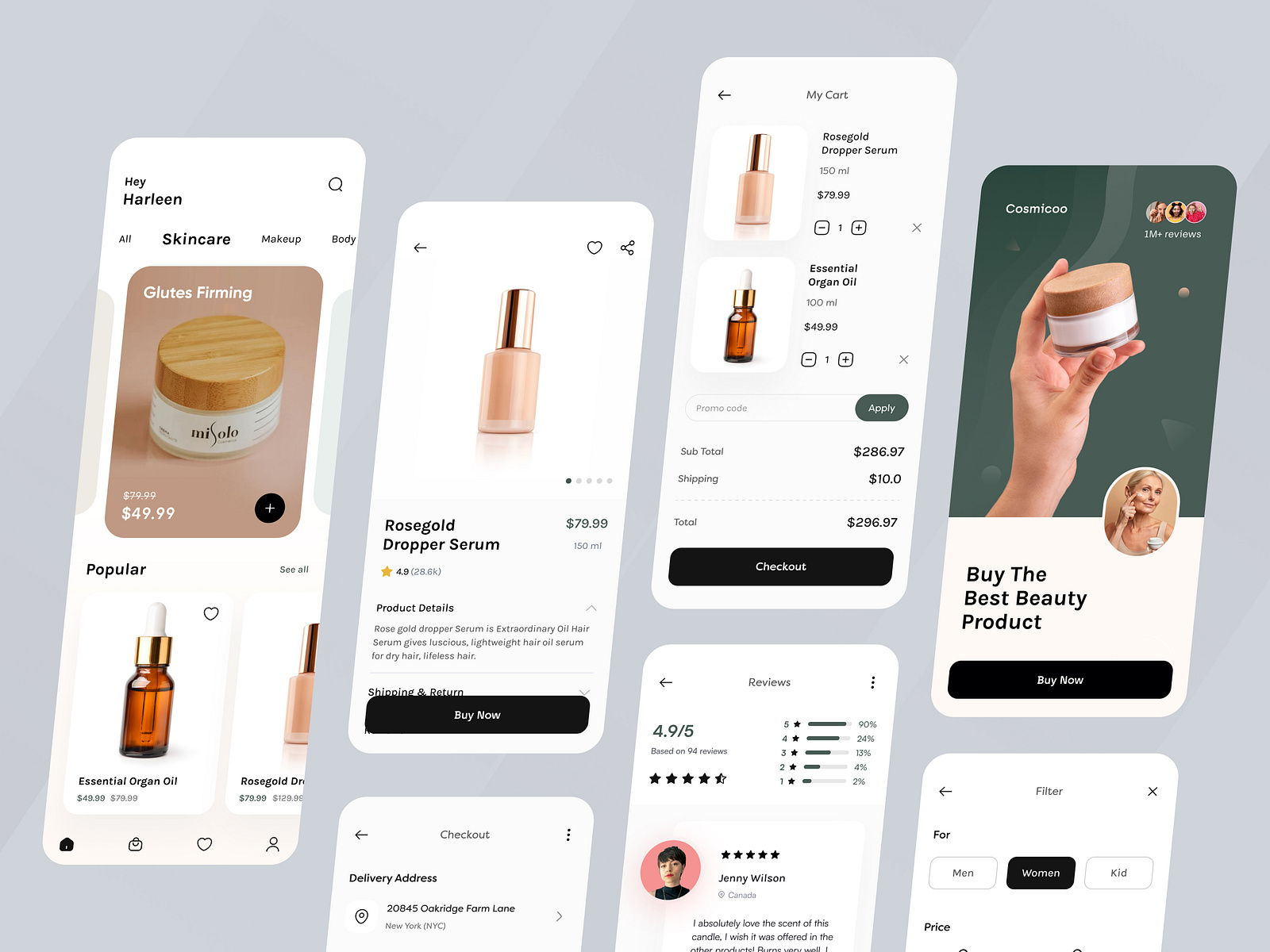 Cosmetics Mobile App by Rakib Kowshar for Orizon: UI/UX Design Agency ...