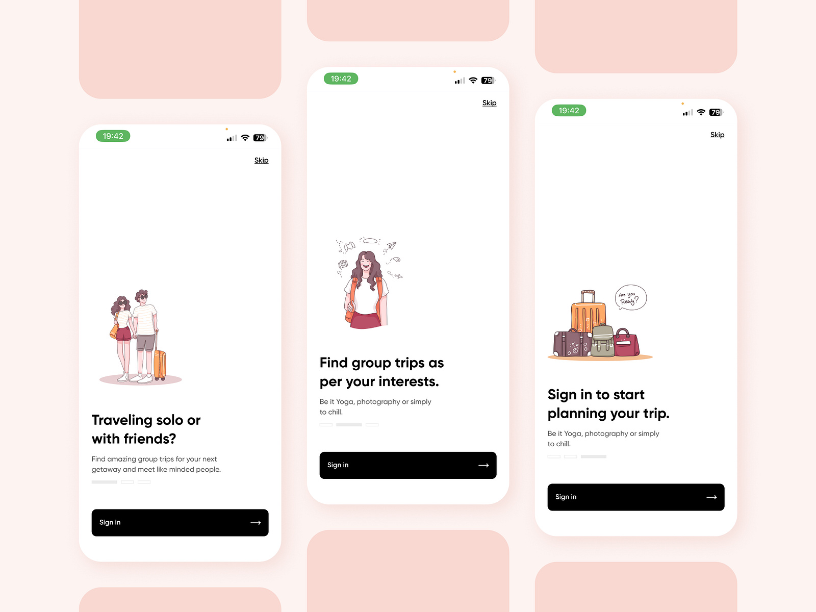 Onboarding Screen - Travel App by Dhruv Mehta on Dribbble