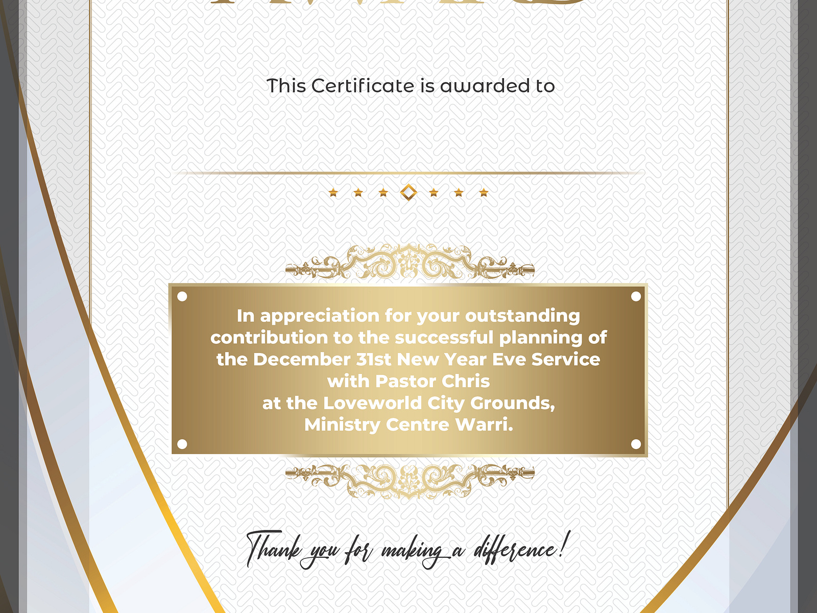Certificate of Commendation by Precious Tialobi on Dribbble