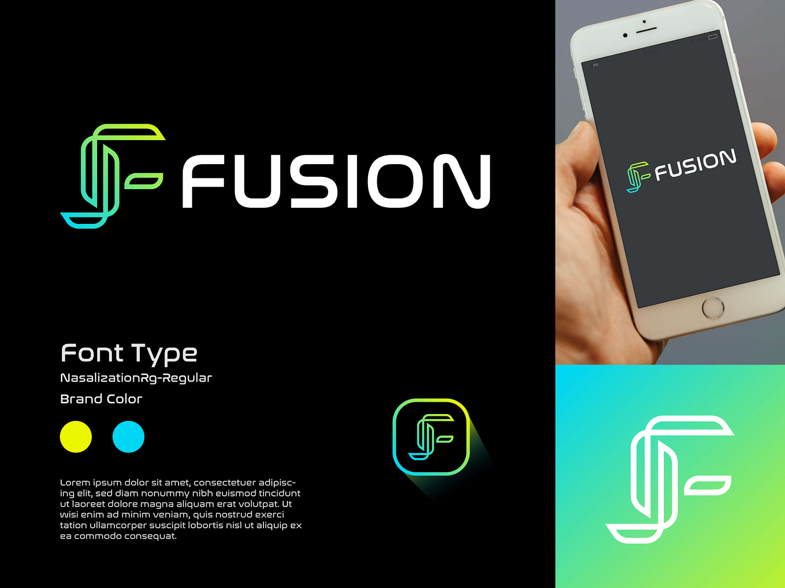 Fusion - Tech Logo by Marufa Yasmin on Dribbble