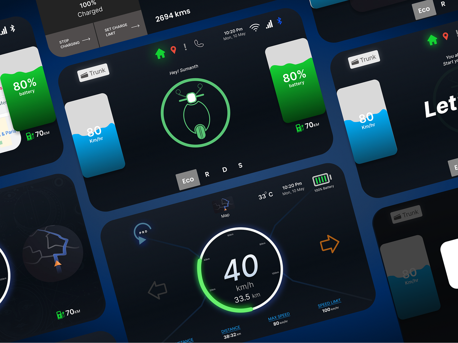 Electric EV Cluster by K. Sai Sumanth on Dribbble