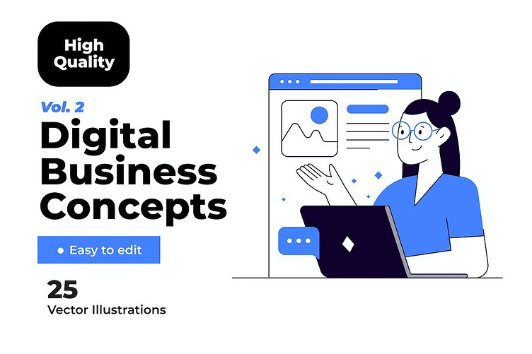 Digital Business Concepts vol.2 by Graphic Assets on Dribbble