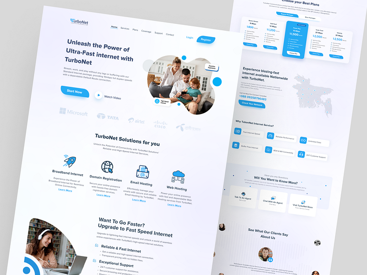 Internet Service Provider Website Design by Jonaidul Islam on Dribbble