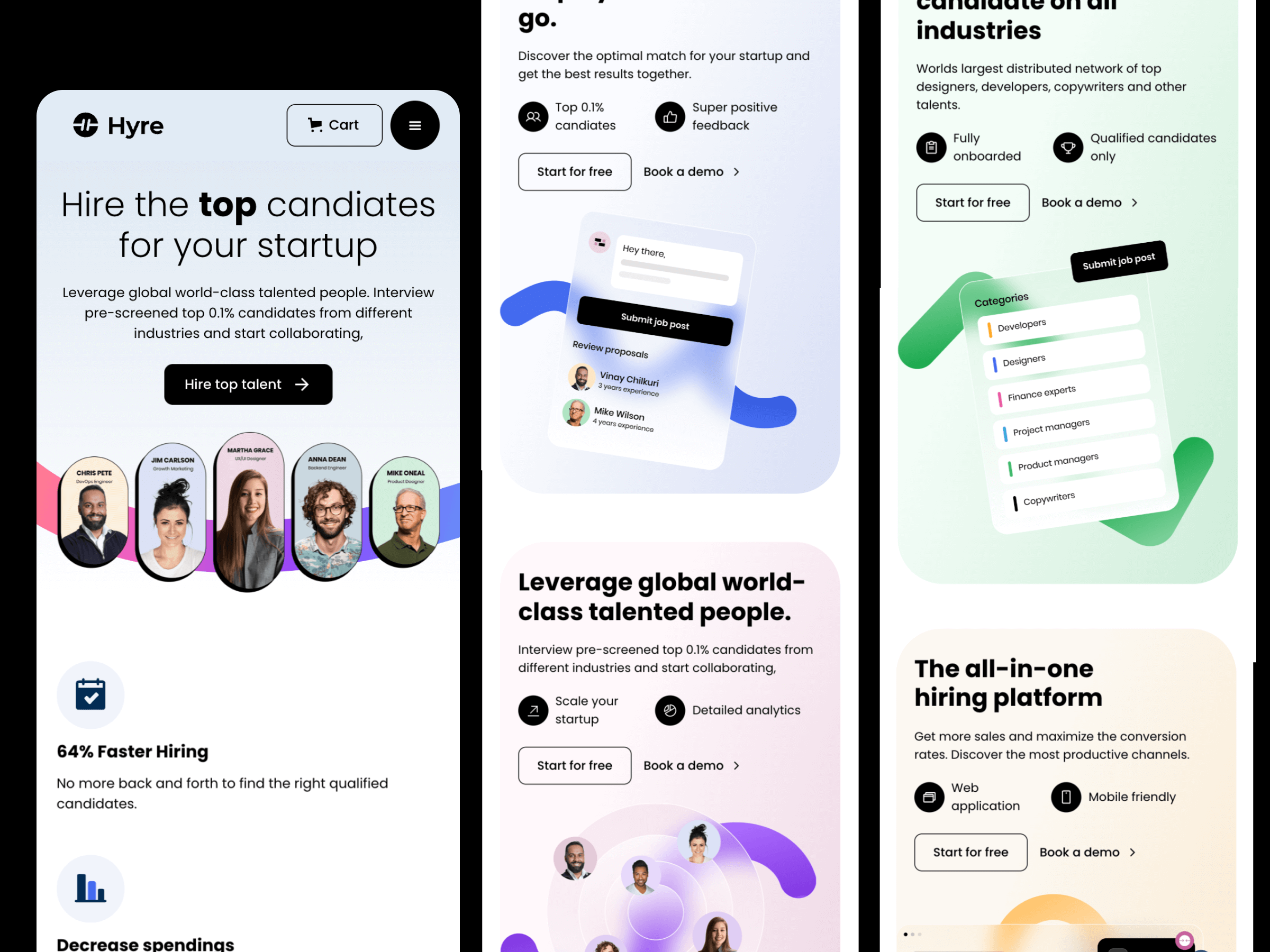 HR website design for startups by Andrew Jr. for DesignUp on Dribbble
