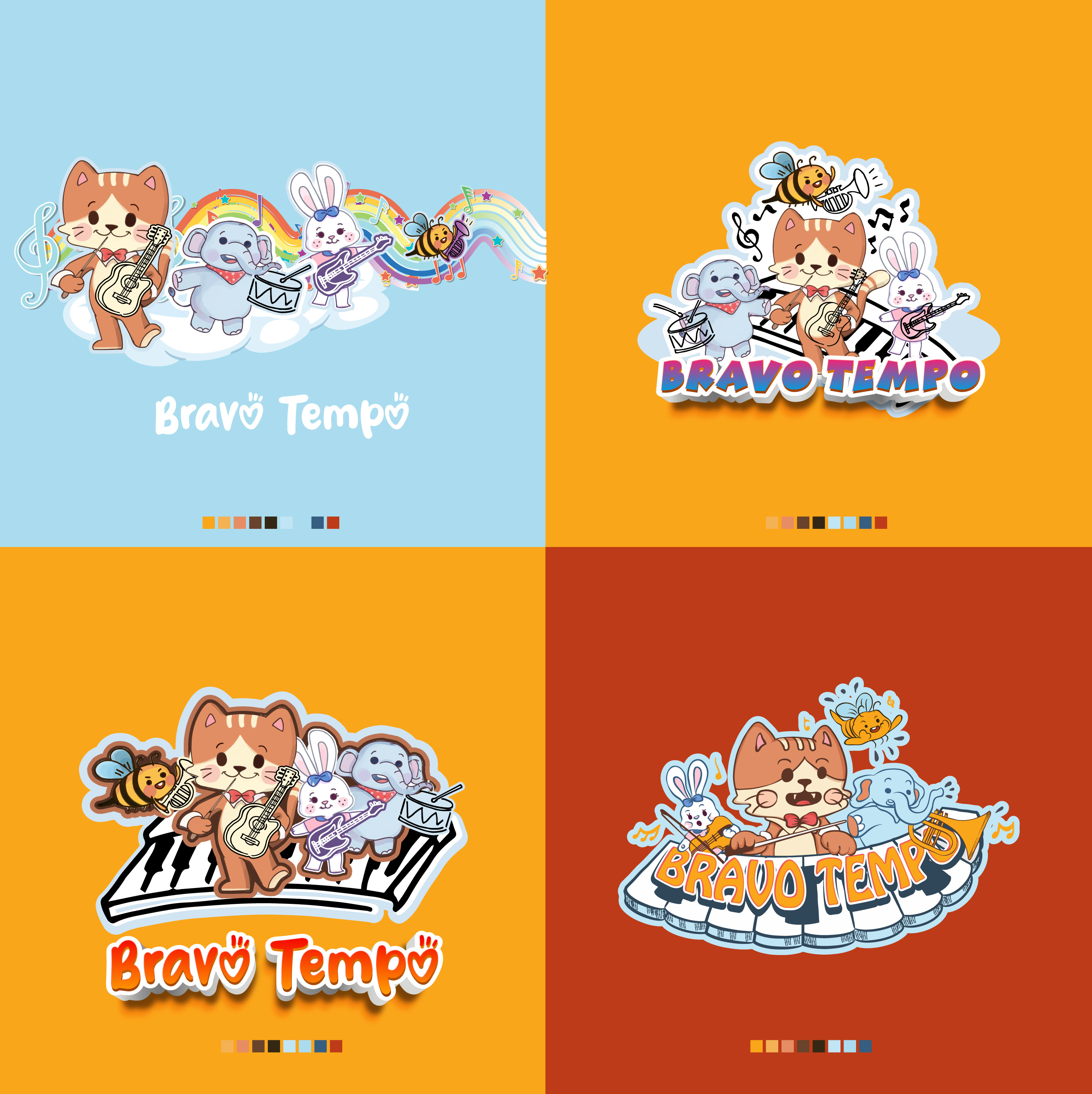 Bravo Tempo cartoon logo by Bishwajit™ on Dribbble
