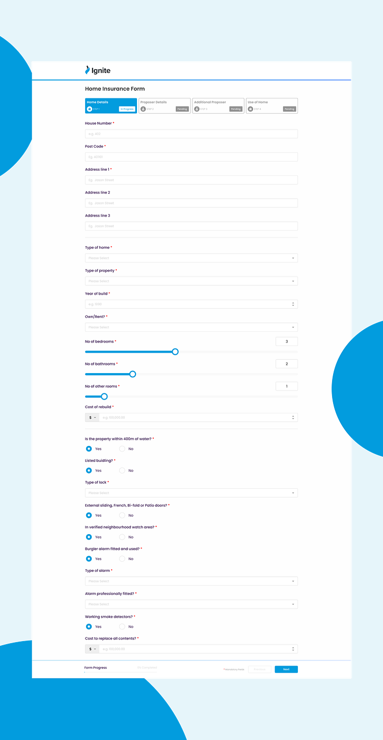 Stepper form UI Design by Harsh Jain on Dribbble