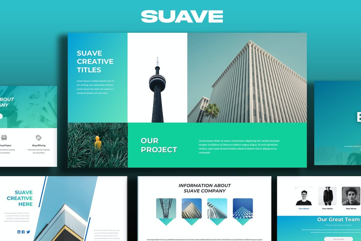 Suave Minimal Powerpoint by SlideMaster on Dribbble