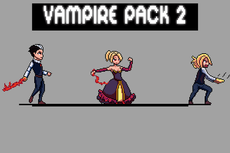 Vampire Pixel Art Character Sprites by 2D Game Assets on Dribbble