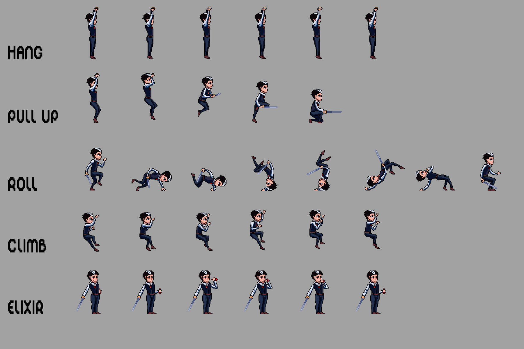 Vampire Pixel Art Character Sprites by 2D Game Assets on Dribbble