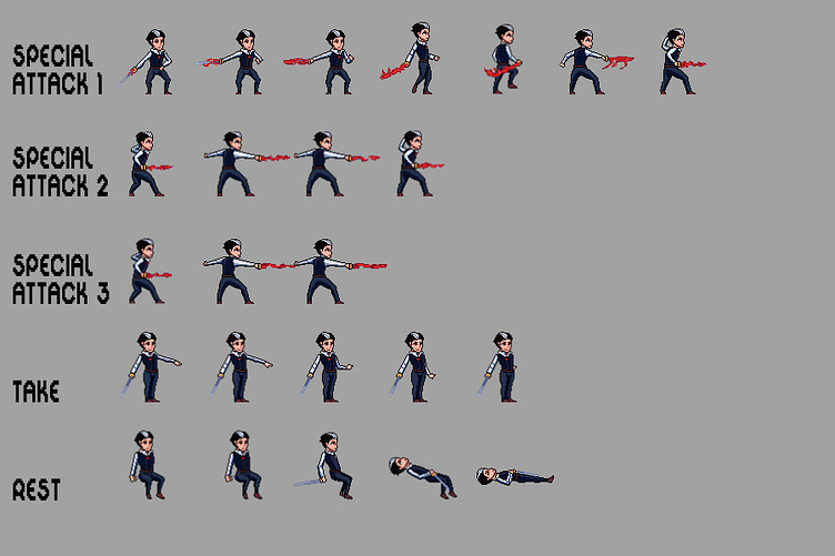 Vampire Pixel Art Character Sprites by 2D Game Assets on Dribbble