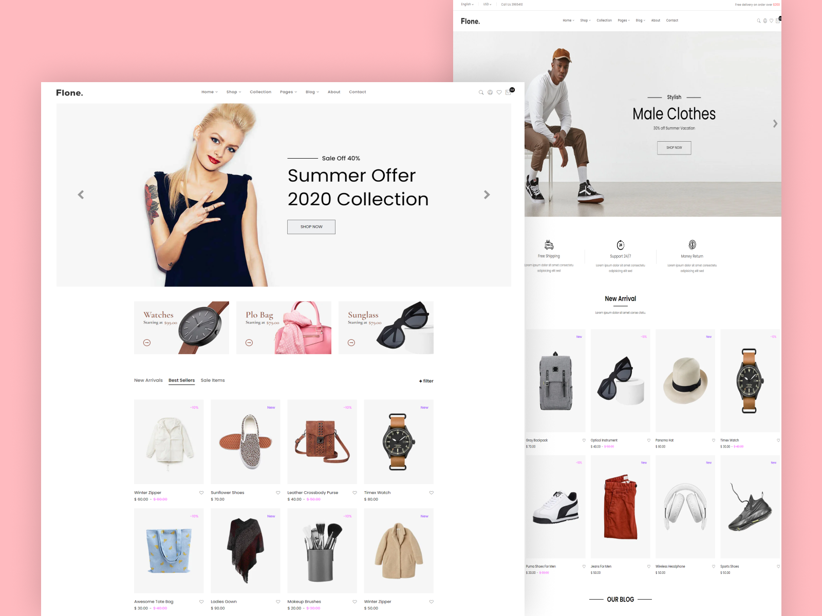 Clean, Minimal eCommerce HTML Template - Flone by HasThemes on Dribbble