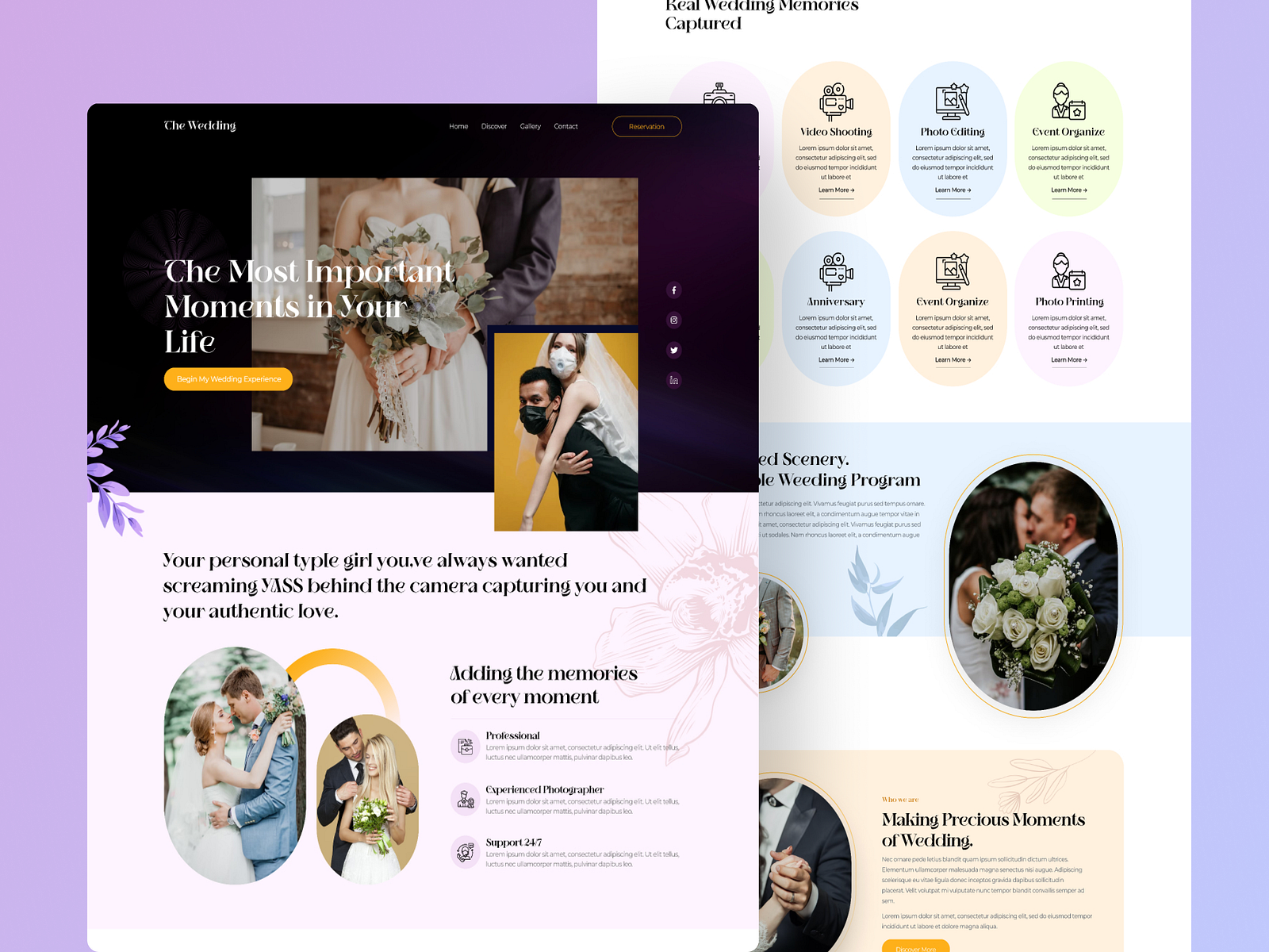 The Weeding Web Ui Design by Keyur Moradiya on Dribbble