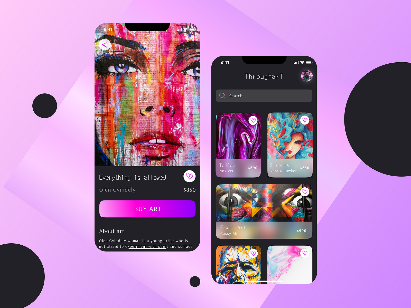 Art museum App by Varvara Kloktunova on Dribbble