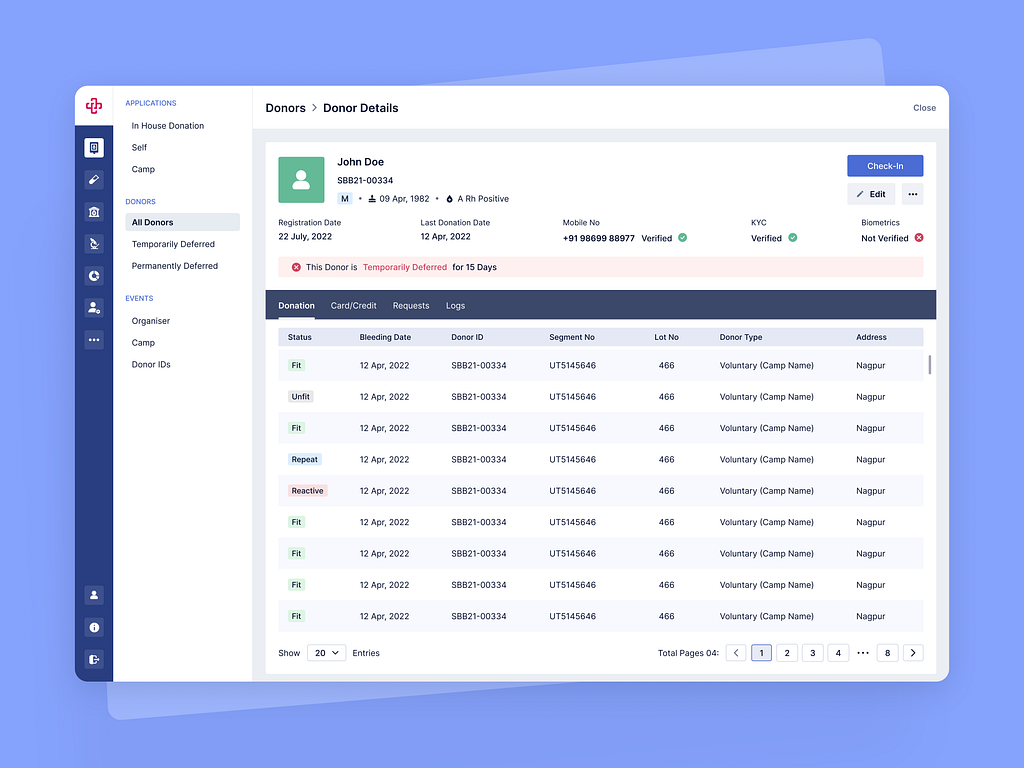 HealthTech Platform, Patient Profile Page by Octet Design Studio on Dribbble