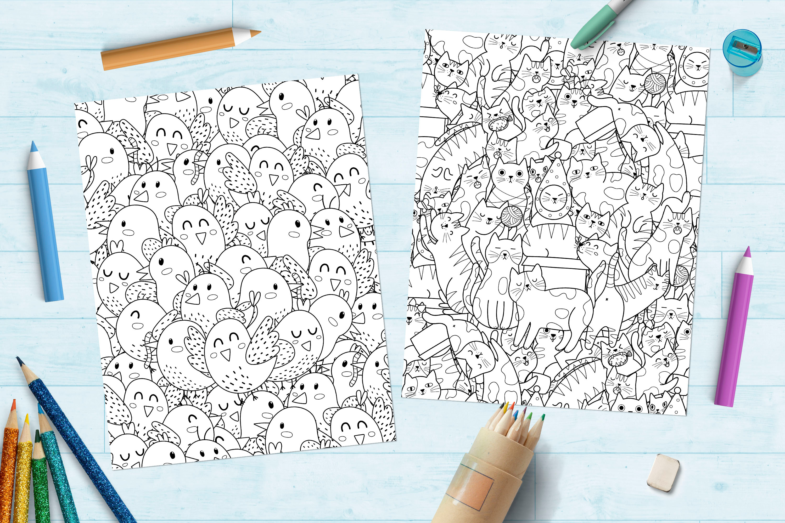 90 Coloring Pages Collection by Gulnara Sabirova on Dribbble