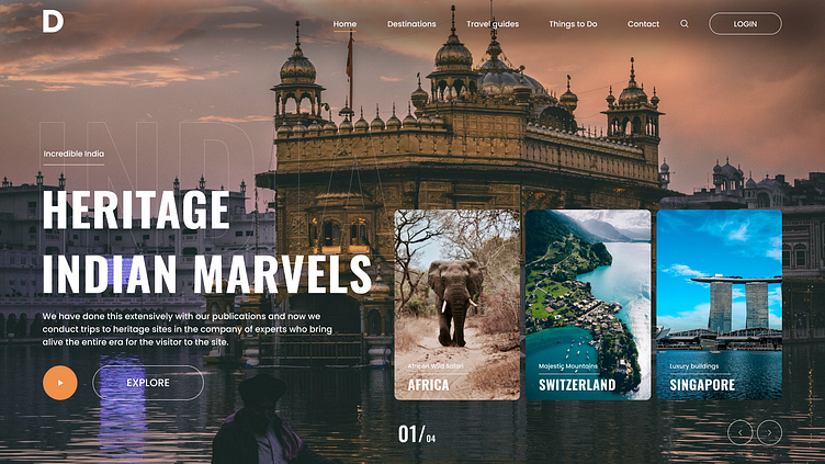 Travel Carousel Concept by Zalak Patel on Dribbble