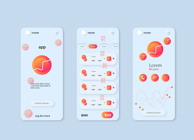 ui ux design templates vector by Monir 360 on Dribbble