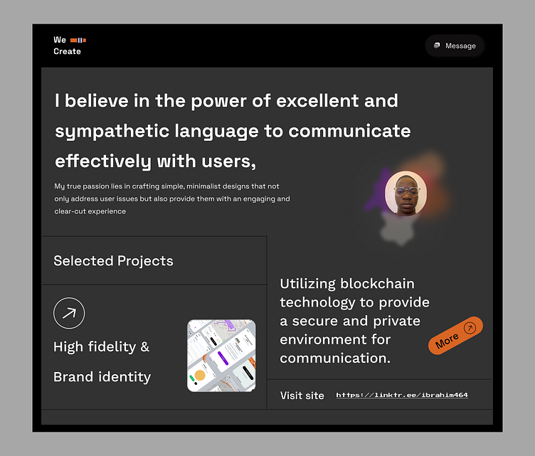 Portfolio single page design by ibrahim aliu on Dribbble