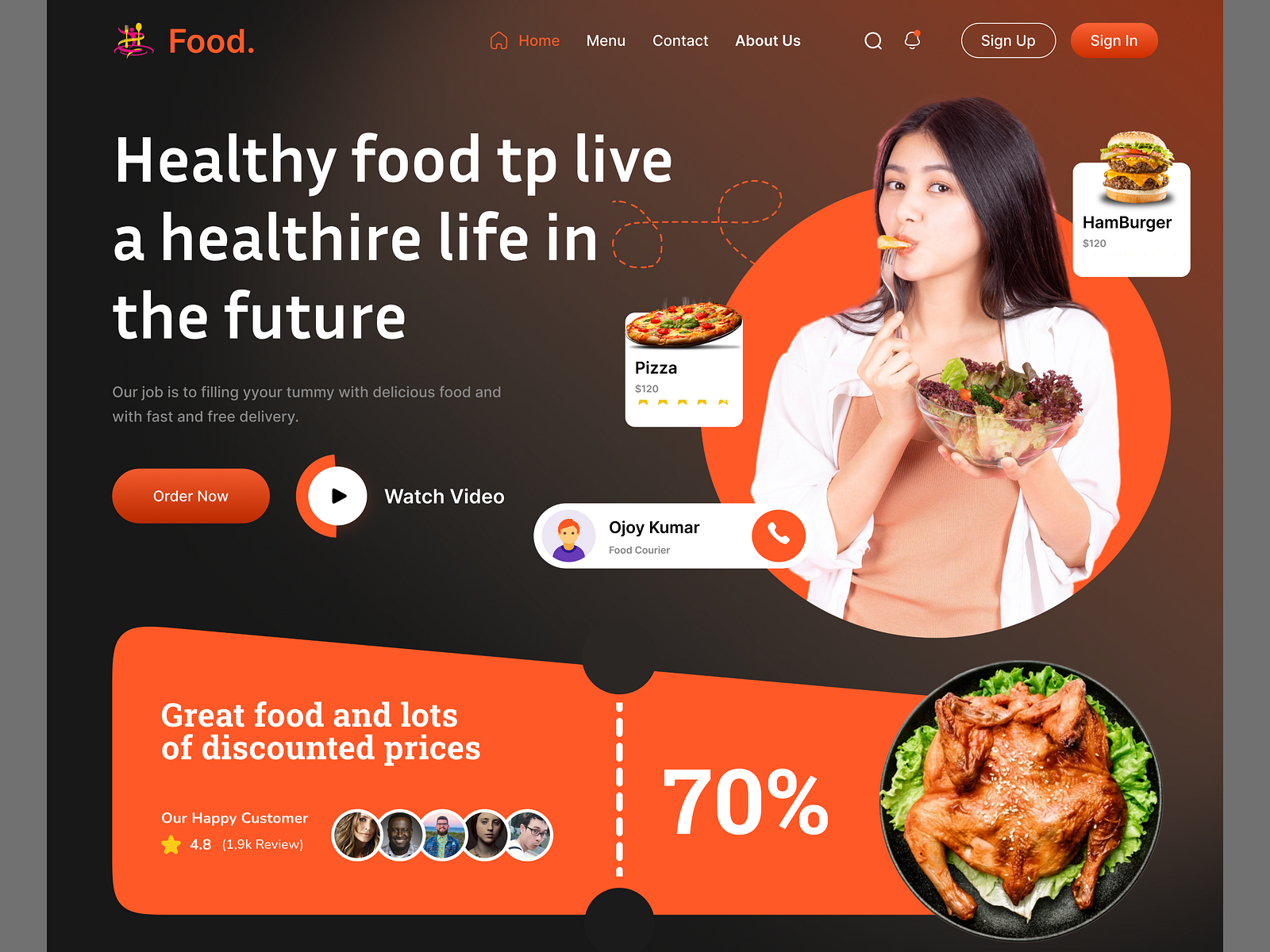 Food Delivery Web Concept by MD. Ridoy Ahmed Tamim on Dribbble