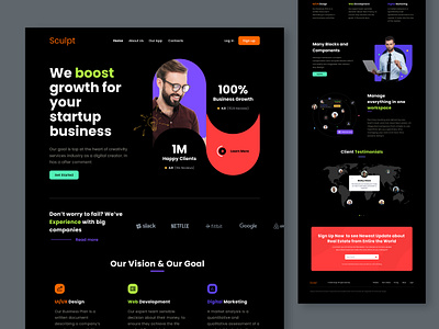 Agency Landing Page by Reena Dudakiya on Dribbble