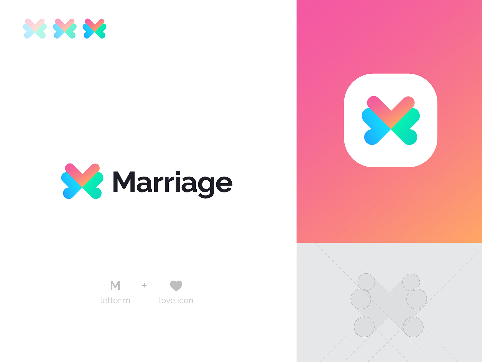 love + m icon logo, heart logo, lovely, app logo, love logo by Md Rakib ...