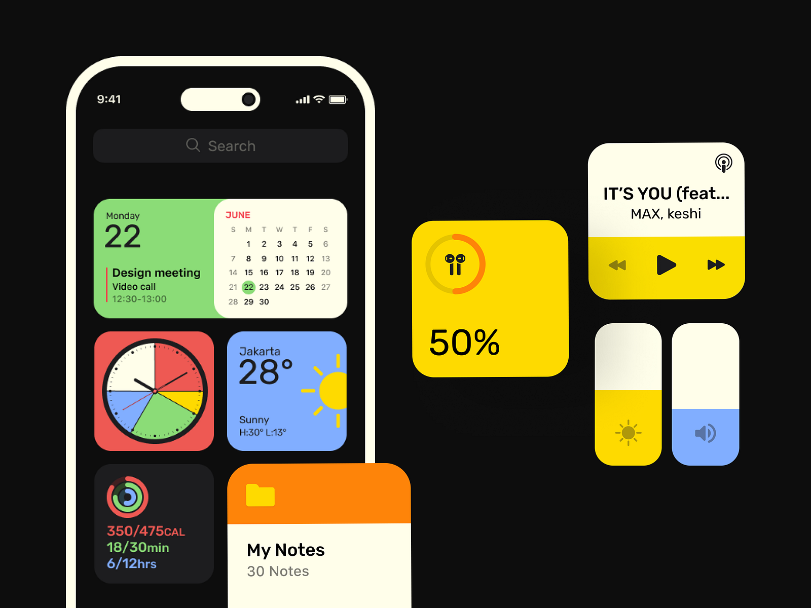 iOS Widget by Syaqiya Aranya for Pleinhaus Design Bureau on Dribbble iOS Widget by Syaqiya Aranya for Pleinhaus Design Bureau on Dribbble