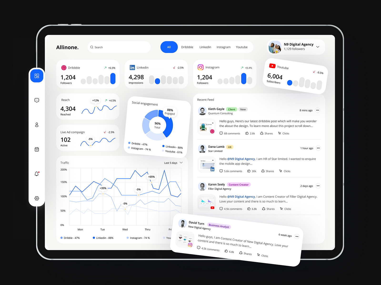 Social media analytics Dashboard by Galaxy UX Studio on Dribbble Social media analytics Dashboard by Galaxy UX Studio on Dribbble