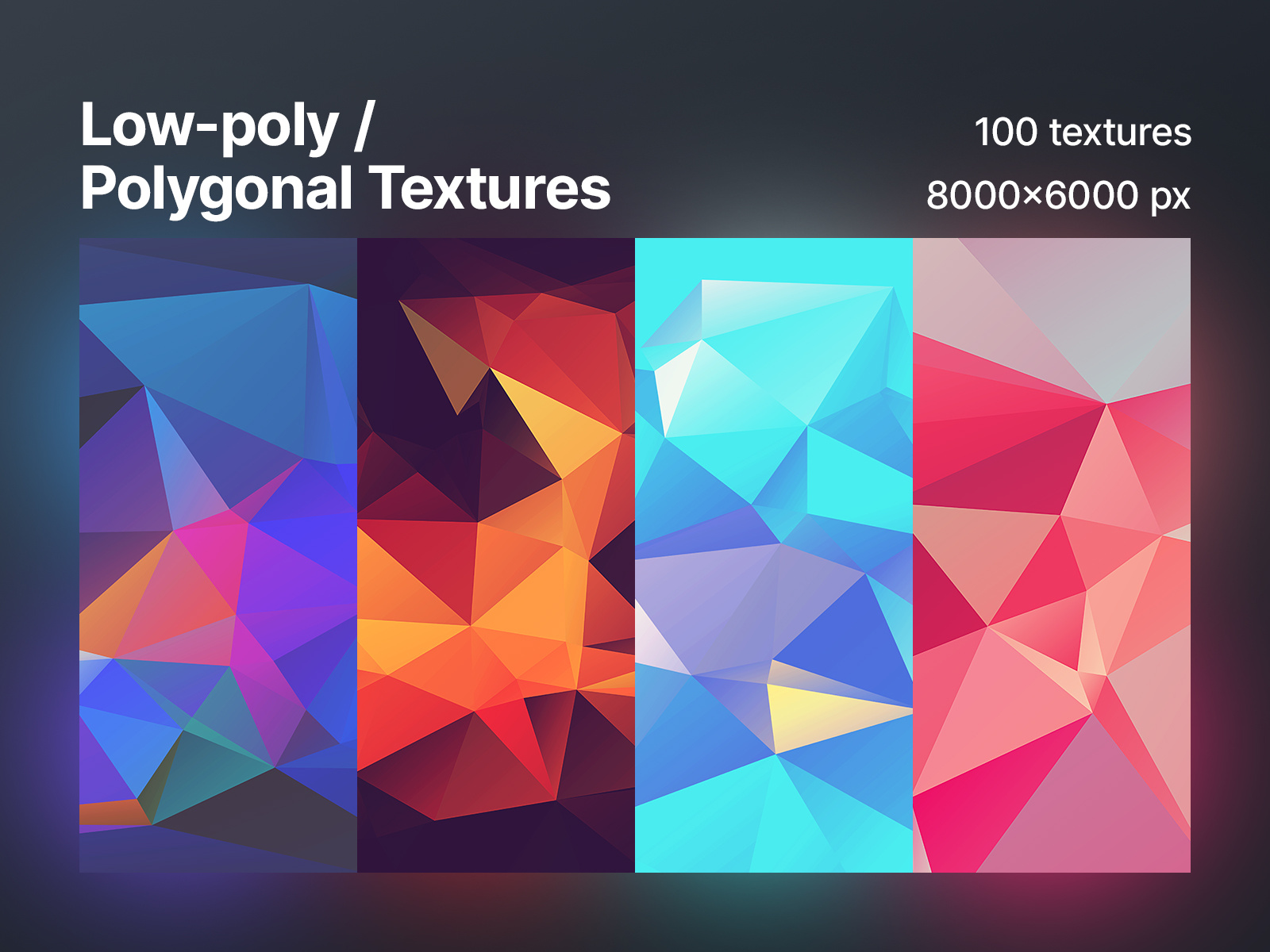 100 Low-poly Polygonal Textures / Backgrounds by env1ro on Dribbble