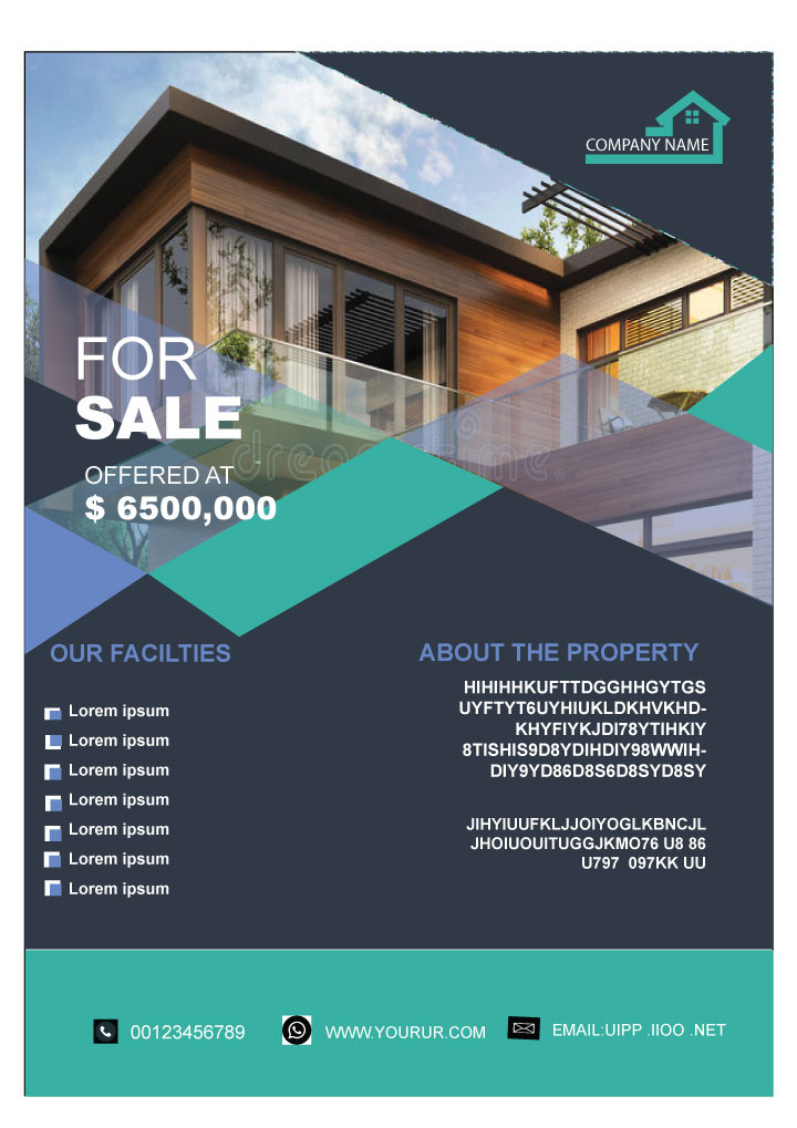 FLYER OF REAL ESTATE (SAMPLE) CREATED BY ME by Farida Kabir on Dribbble