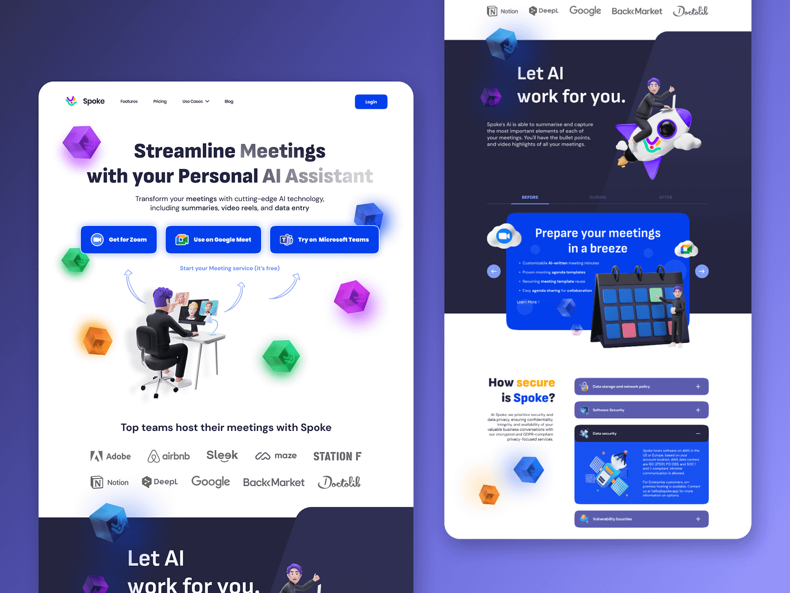 AI Meets UX: Spoke Landing Page Design by Thibaut MÉLEN 🌈 on Dribbble