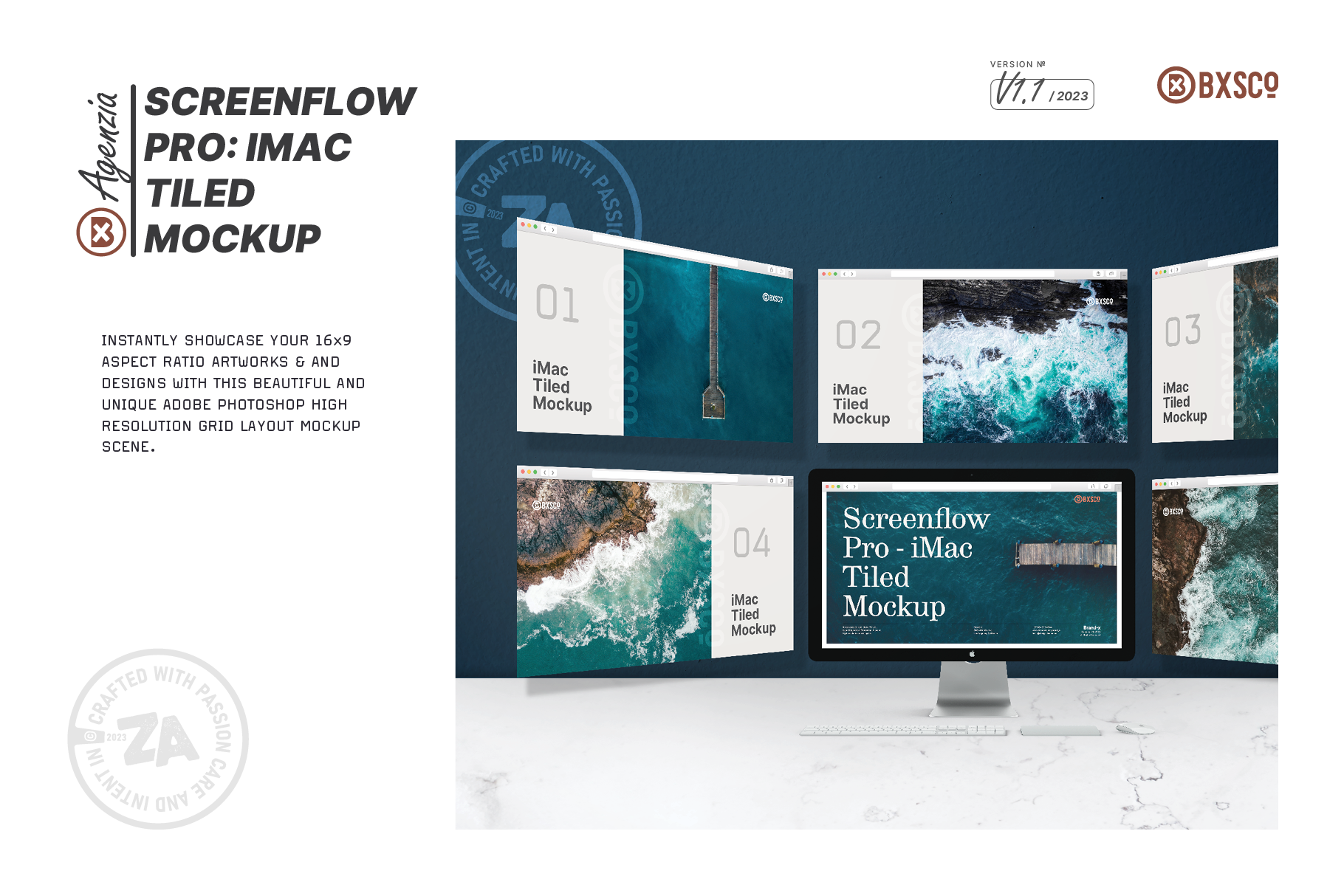 ScreenFlow Pro: iMac Tiled Mockup by Brendon McIntosh on Dribbble
