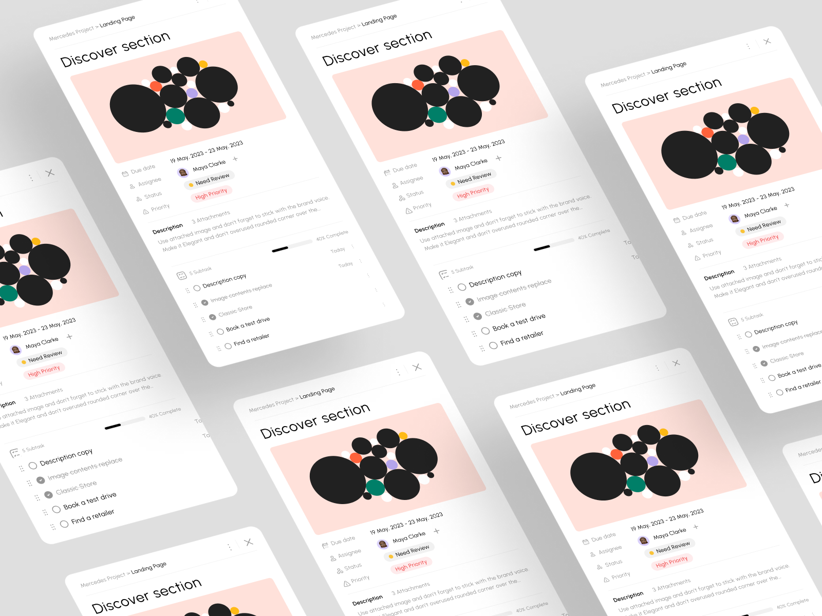 Task Management Dashboard - Project Details Card by Zhofran Ardyan for ...