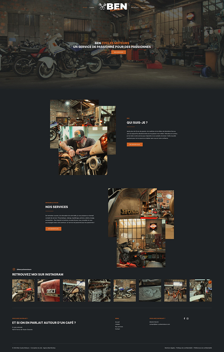 Ben Cycles Moteurs by Agence Bad Monkey on Dribbble