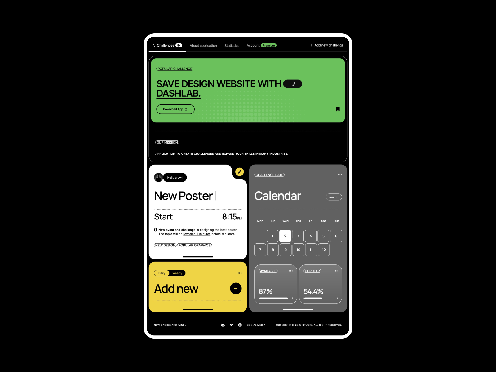 NewDashboard - Website Concept by Tomasz Mazurczak for Studio Design on Dribbble