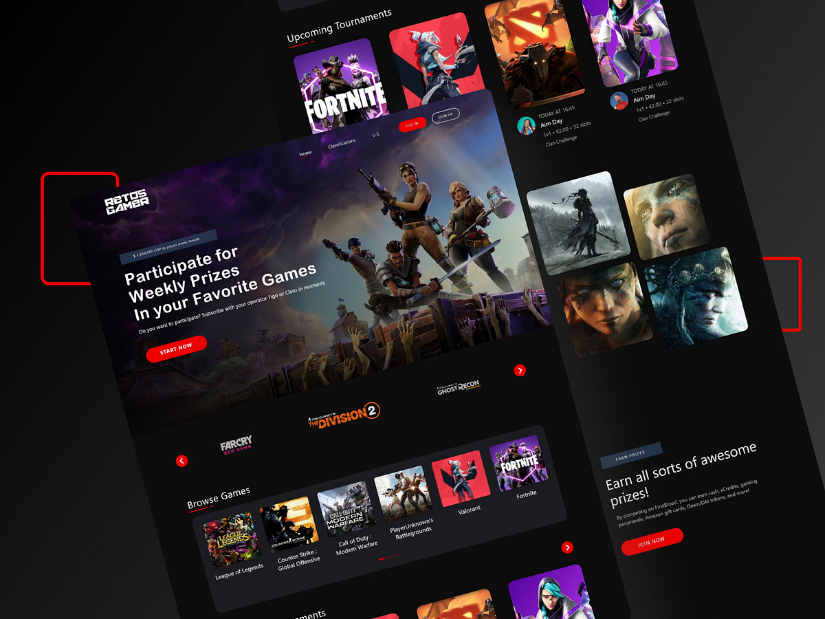Gaming Website UI/UX Design by Zamova on Dribbble