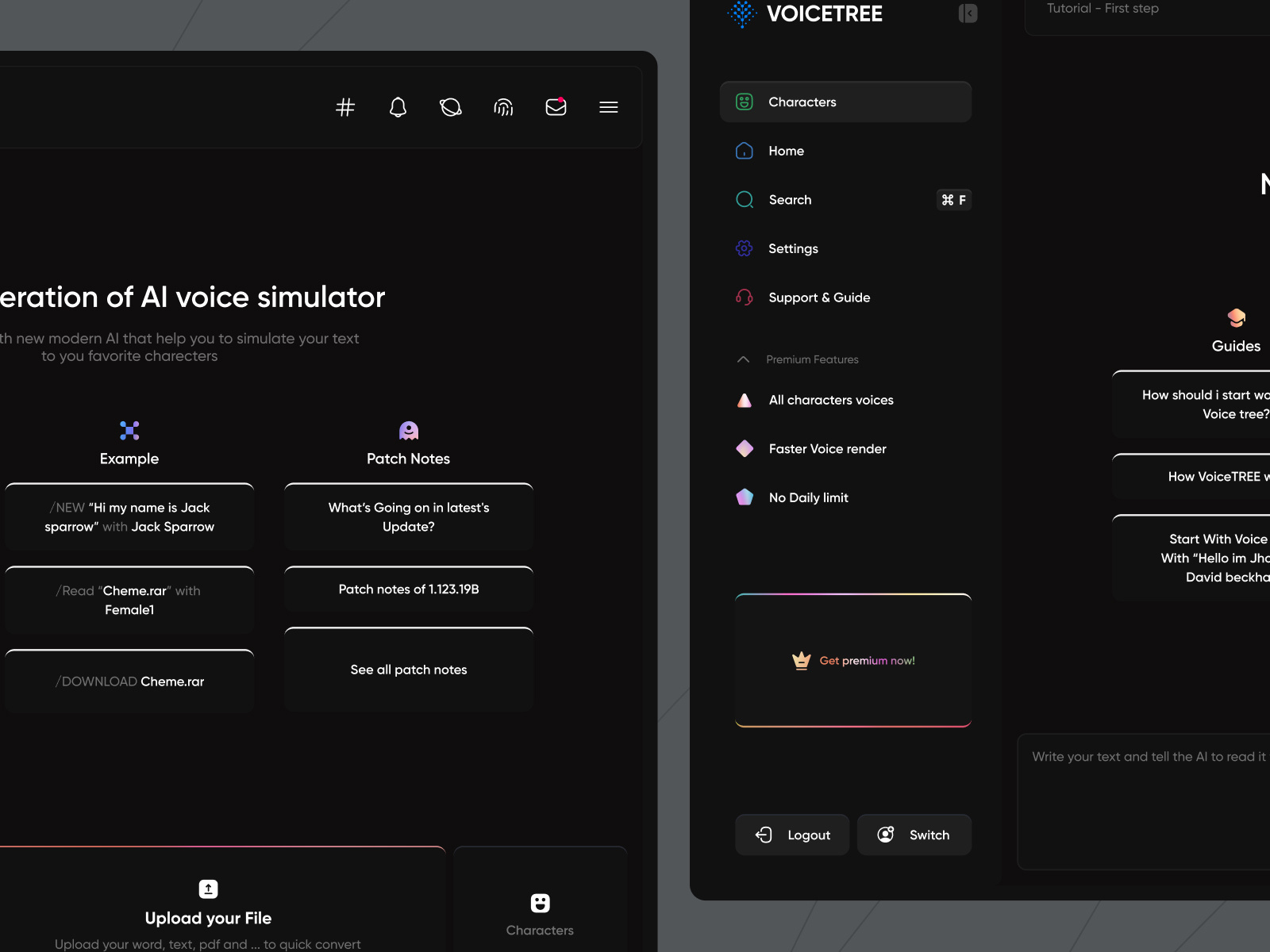 Voice simulate AI - Minimal and Flat (Dark Version) by Jahan for Ace ...