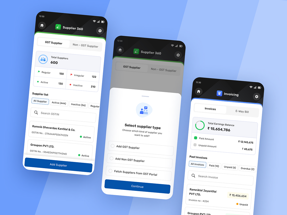 Vendor, Supplier, Partner Management App by Octet Design Studio on Dribbble
