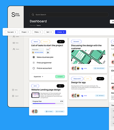 Project Management Dashboard | UI by Sahil Bibhar on Dribbble